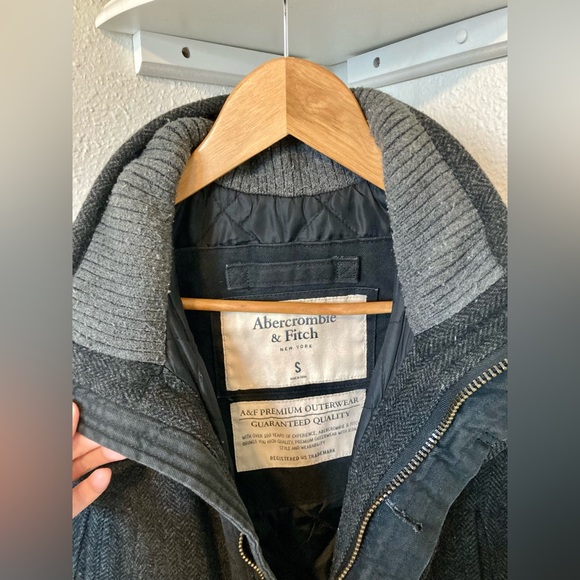 Abercrombie & Fitch | Jackets & Coats | Abercrombie Fitch Mens Small Peacoat Gray Zip And ...